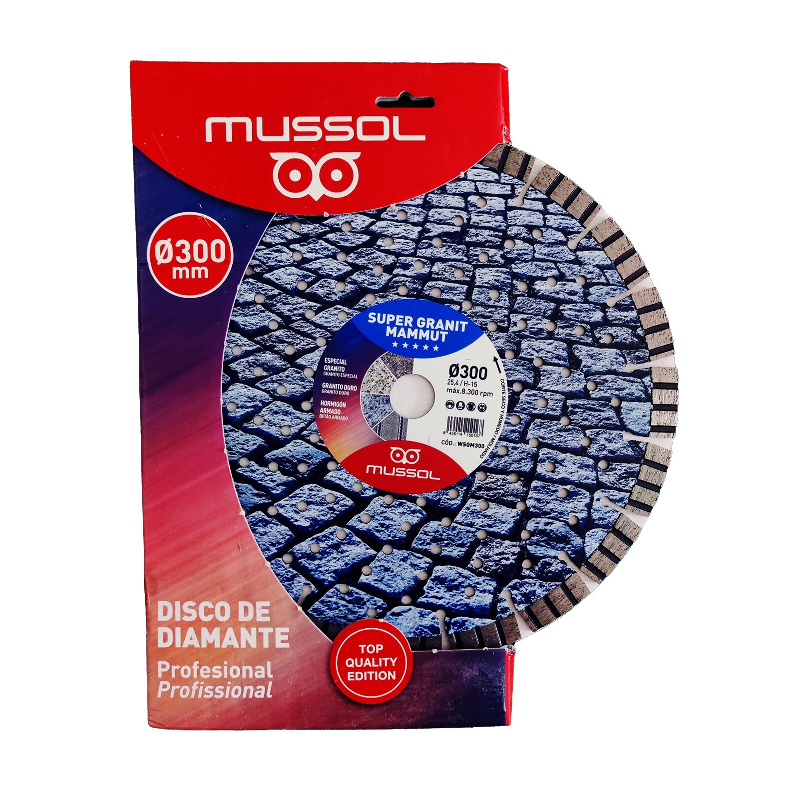 Disc diamantat 300 mm Mussol SUPER GRANIT MAMMUT - eMAG.ro