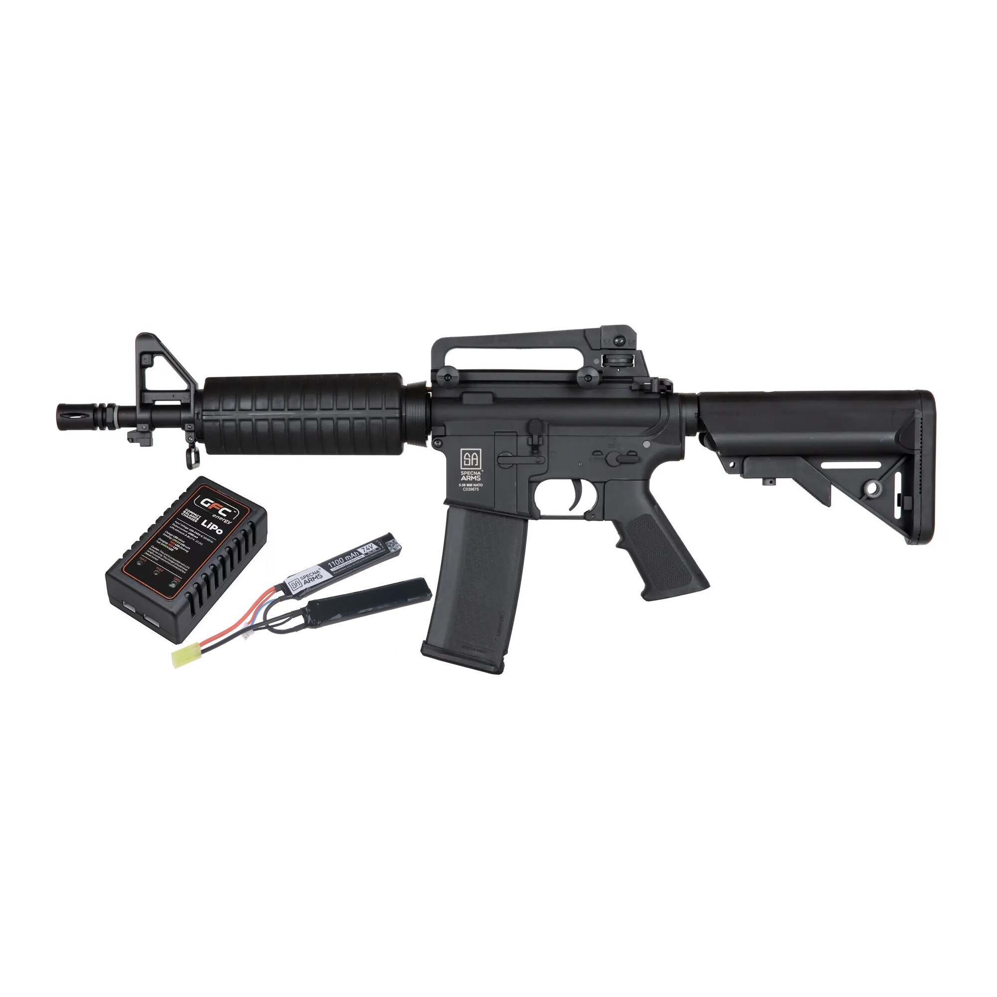 Set Complet AirsoftGeneral Arma Asalt M4 CQB C02 Cu Smart charger LiPo ...