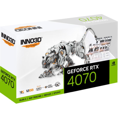 INNO3D NVIDIA GEFORCE RTX 4070 TWIN X2 OC WHITE 12GB GDDR6X 192bit ...