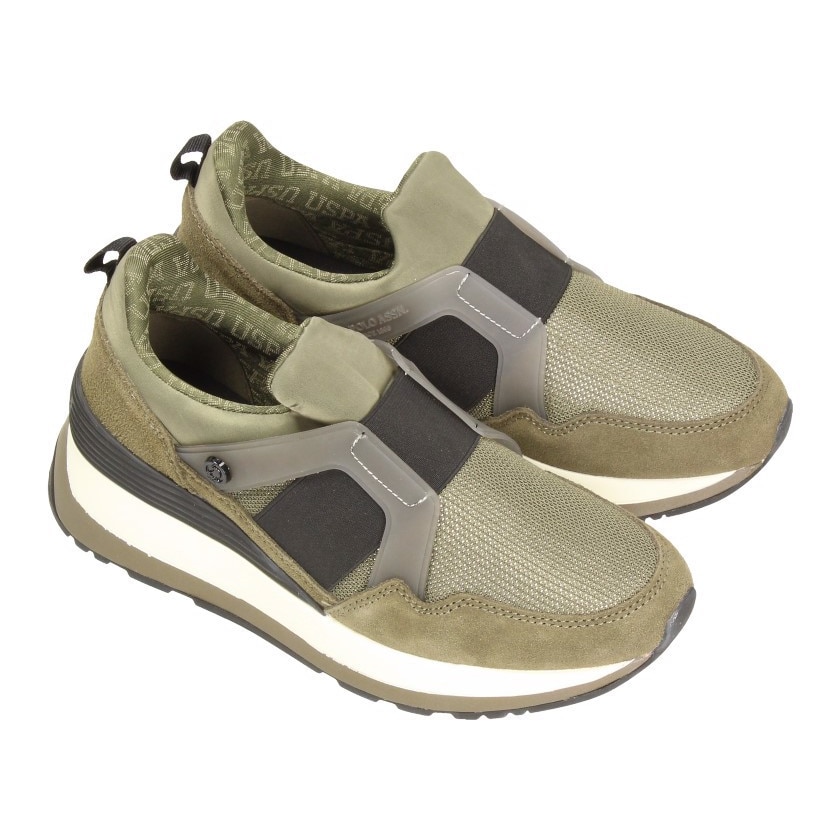 Дамски спортни обувки US POLO ASSN, Каки, 38 - eMAG.bg