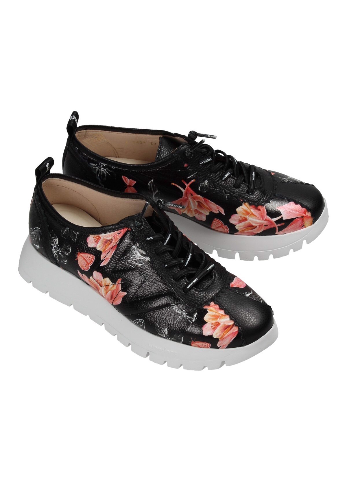 Tenisi cu platforma dama, Wonders, Piele naturala, Multicolor, 38 EU ...
