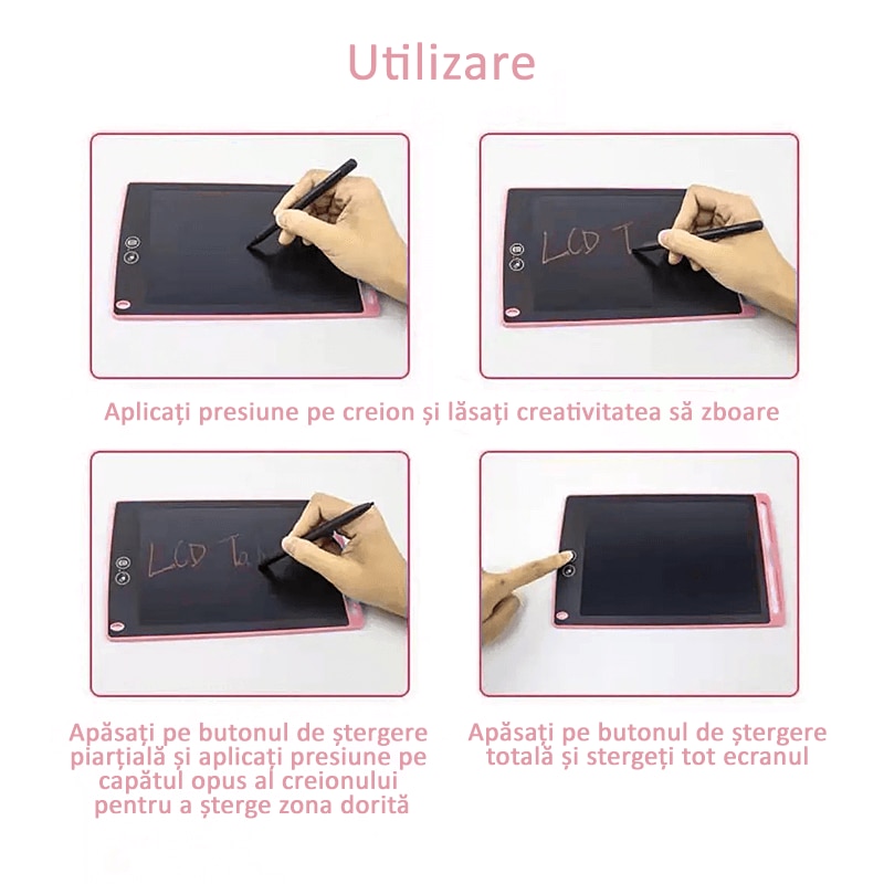 Tableta grafica 8.5 inch pentru scris si desenat cu ecran LCD, scris ...