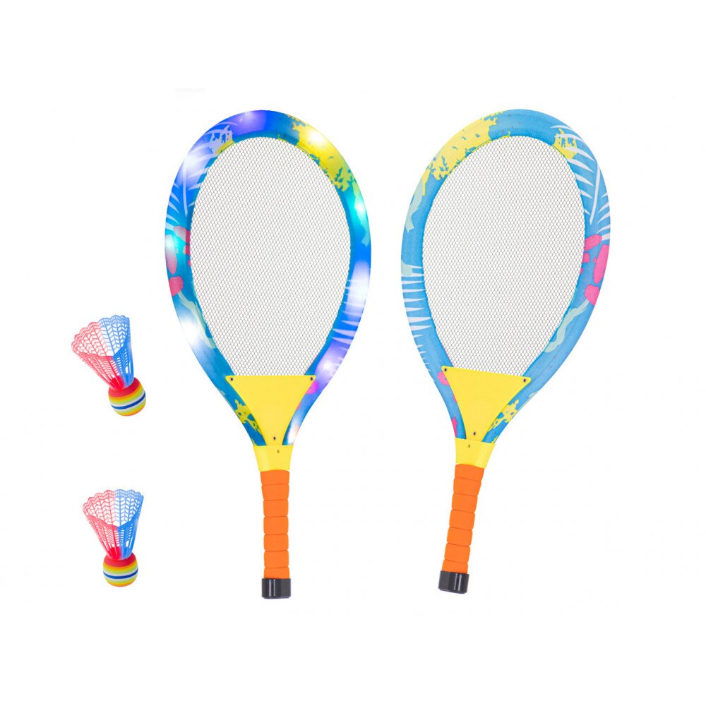 Set rachete iluminate de tenis cu minge si fluturas - eMAG.ro