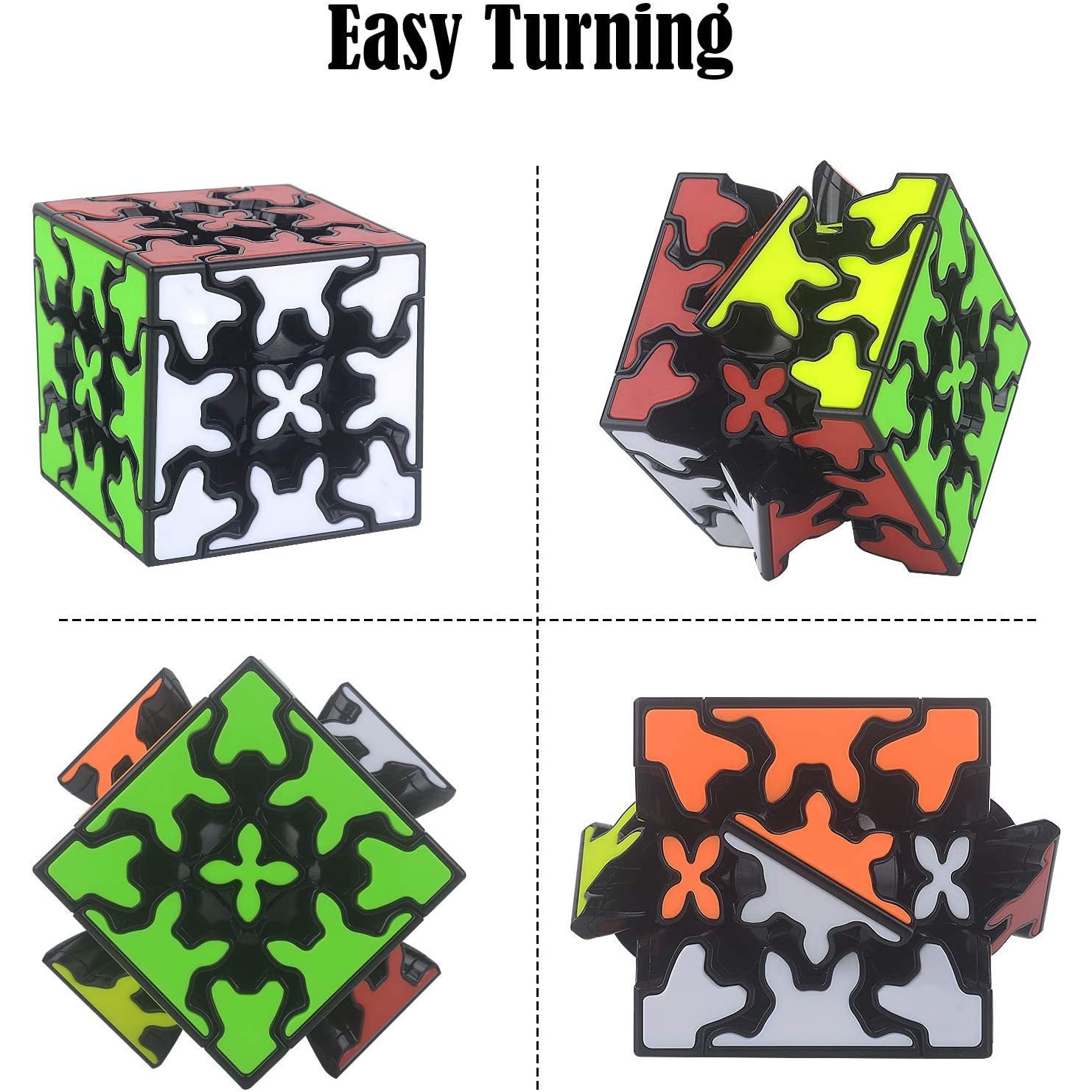 Cub Rubik Gear Cube 3x3, 5.7 cm x 5.7 cm, Raphael Mouflin, Speed Cube ...