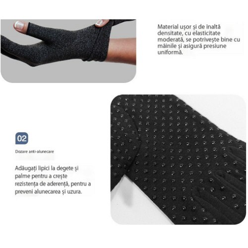 Set manusi de compresie, ameliorarea durerilor articulatiilor, bumbac ...