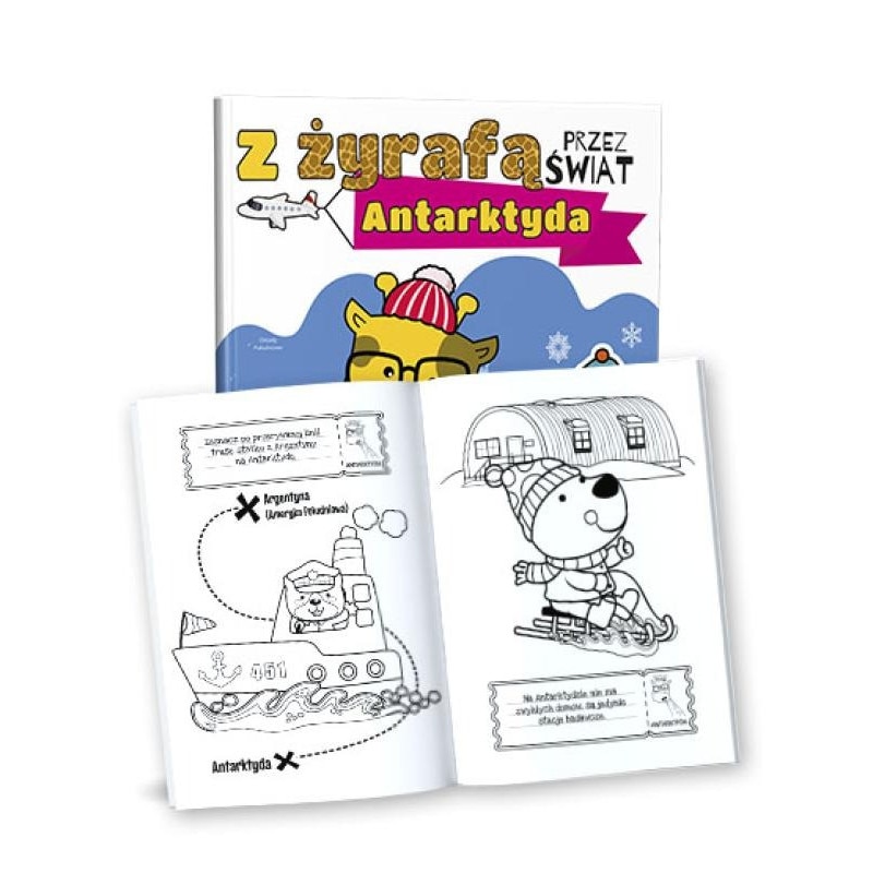 Carte de colorat Cu o girafa prin lume „Antarctica” Martel - eMAG.ro