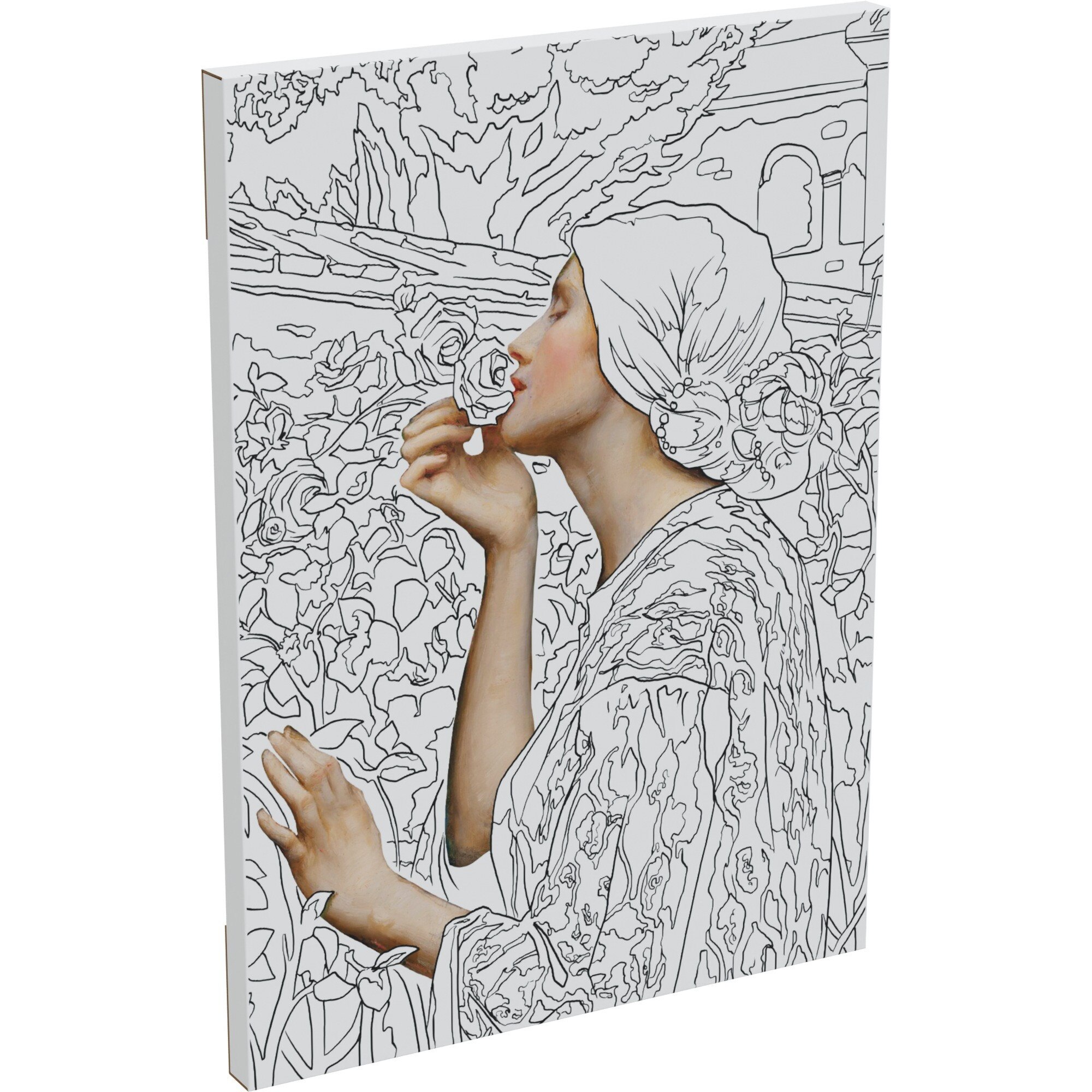 Plansa de colorat Arta "Soul of the Rose" Monumi, 28x39x1.5 cm - eMAG.ro