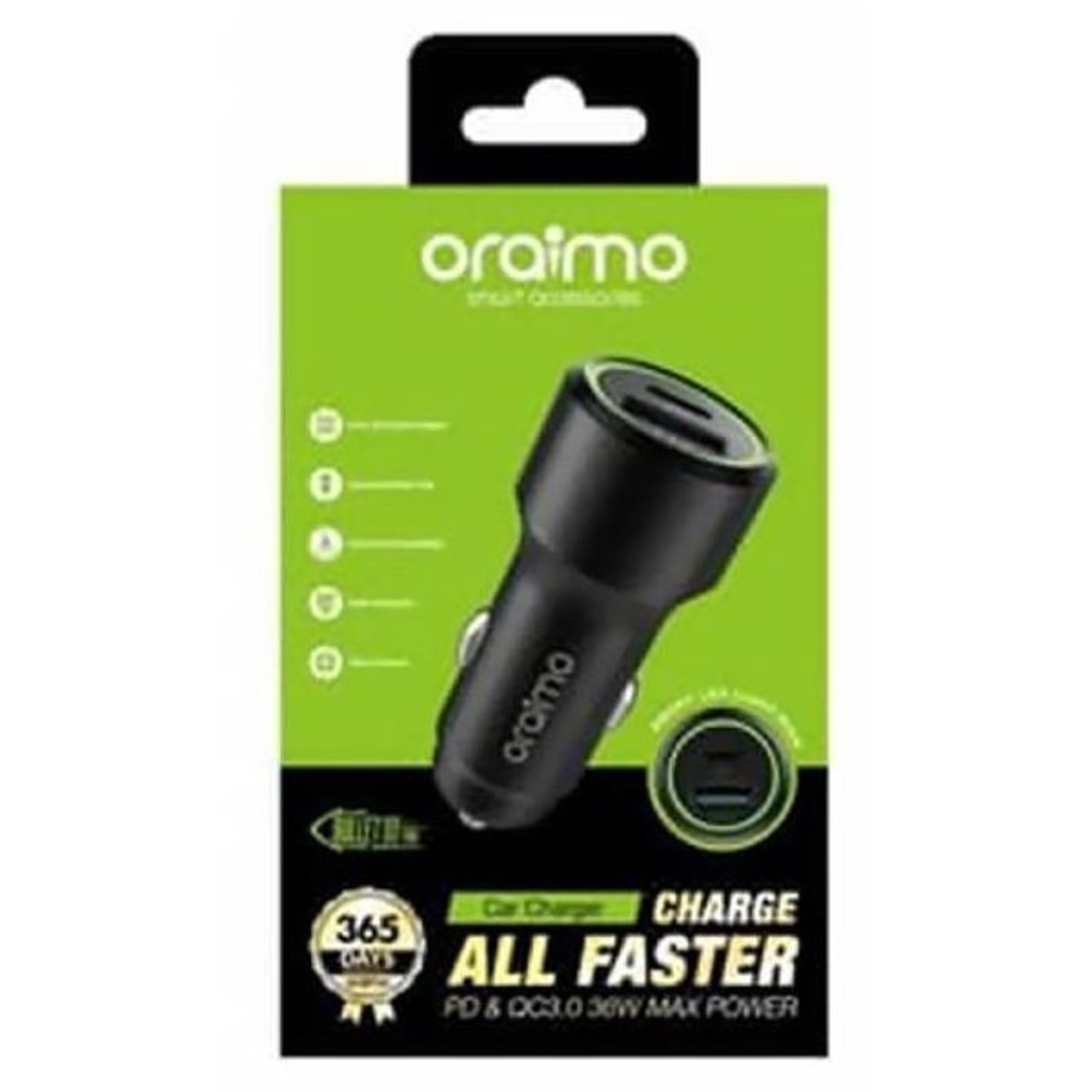 Incarcator Auto Oraimo OCC-91D, Dual Output USB-A & Type-C - eMAG.ro