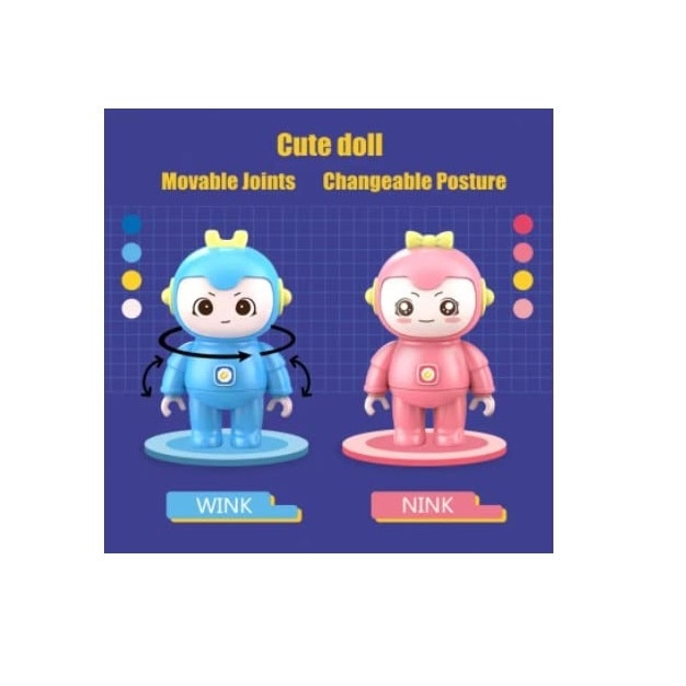 Set de Constructie Ferris Magic Magnets, Include 109 Piese, Roata Muzicala se Invarte, Magneti ...