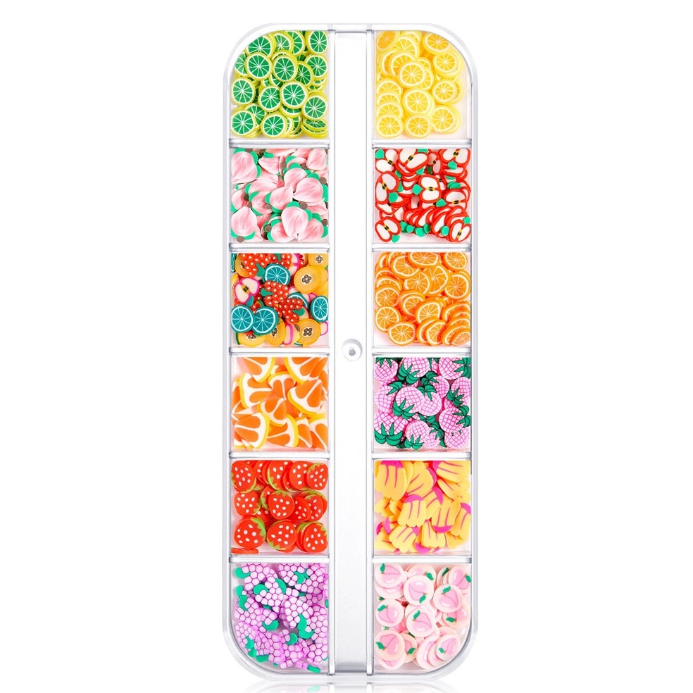 Decoratiuni pentru unghii, Fructe, 12 Modele, Multicolor - eMAG.ro