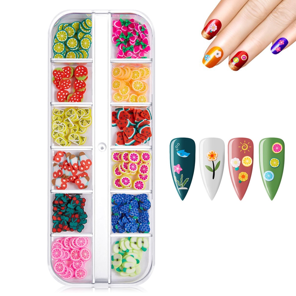 Decoratiuni pentru unghii, Fructe, 12 Modele, Multicolor - eMAG.ro