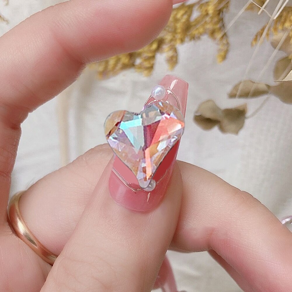 Set 20 decoratiuni pentru unghii, Inima, Roz - eMAG.ro