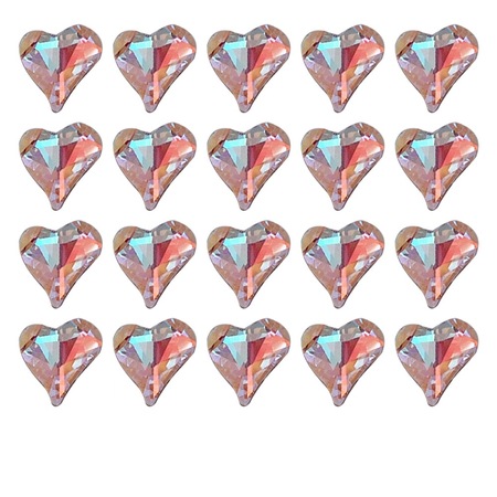 Set 20 decoratiuni pentru unghii, Inima, Roz - eMAG.ro