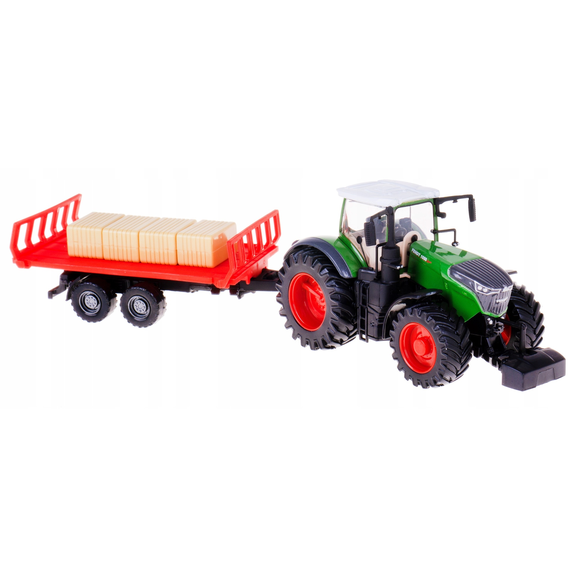 Macheta Tractor Fendt 1050 Vario cu remorca fan 1:43, FarmLand Bburago ...