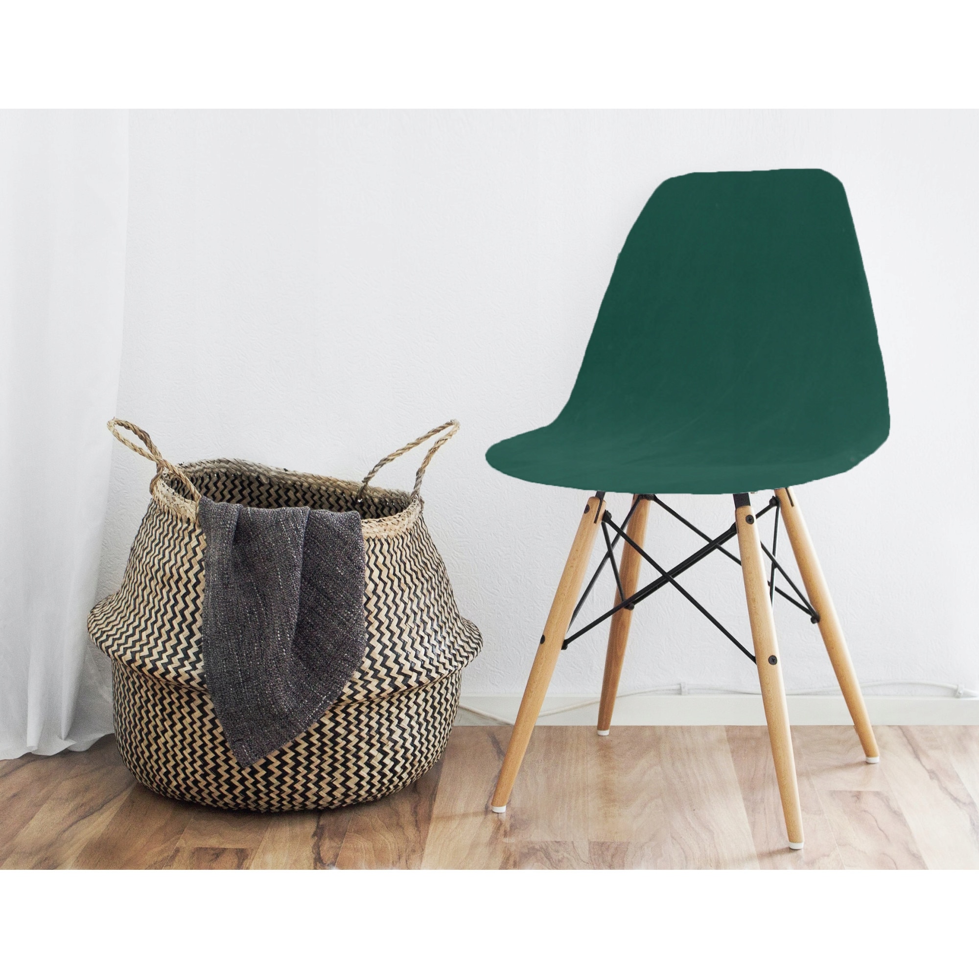 Husa scaun Velor, Elastan, Verde - eMAG.ro