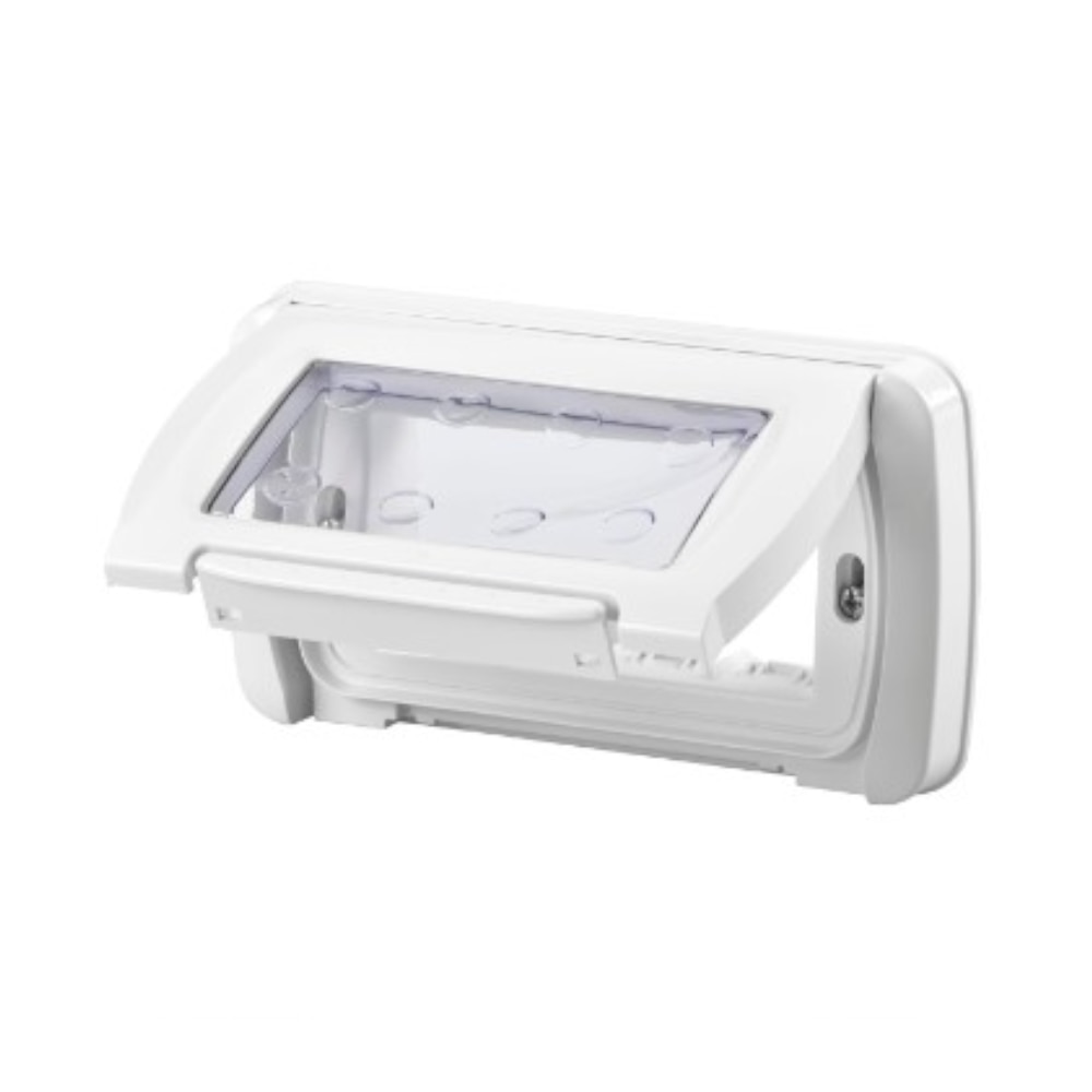 Rama Cu Suport Si Capac Gewiss System Etansare GW22461 4 Module Alb ...