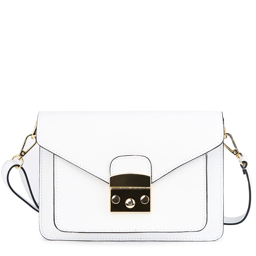 Poseta dama din piele naturala Catalina alba - eMAG.ro