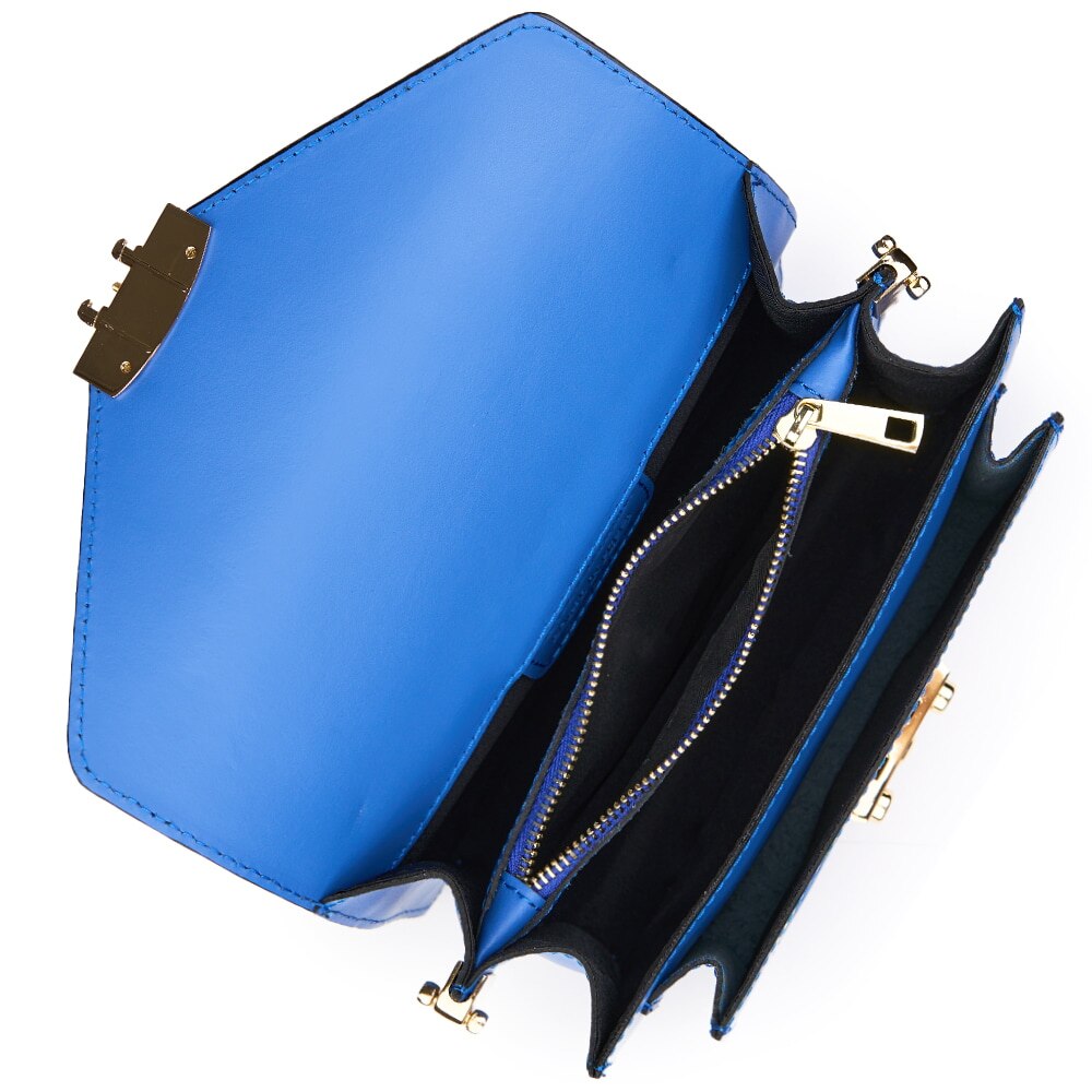 Poseta dama din piele naturala Catalina albastra - eMAG.ro