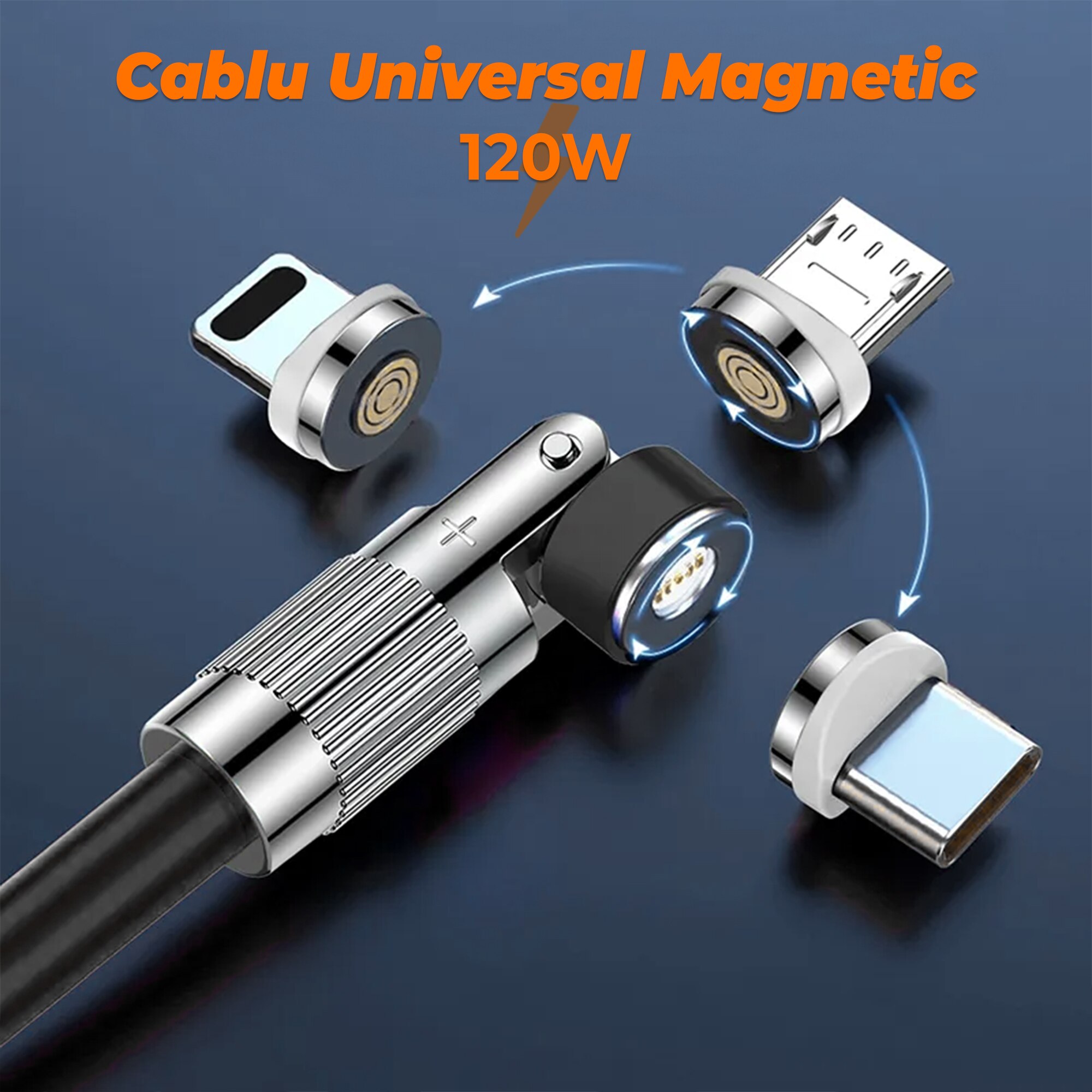 Cablu de date si incarcare Rapida, TimeBox, 3 in 1, Super Fast Charge ...