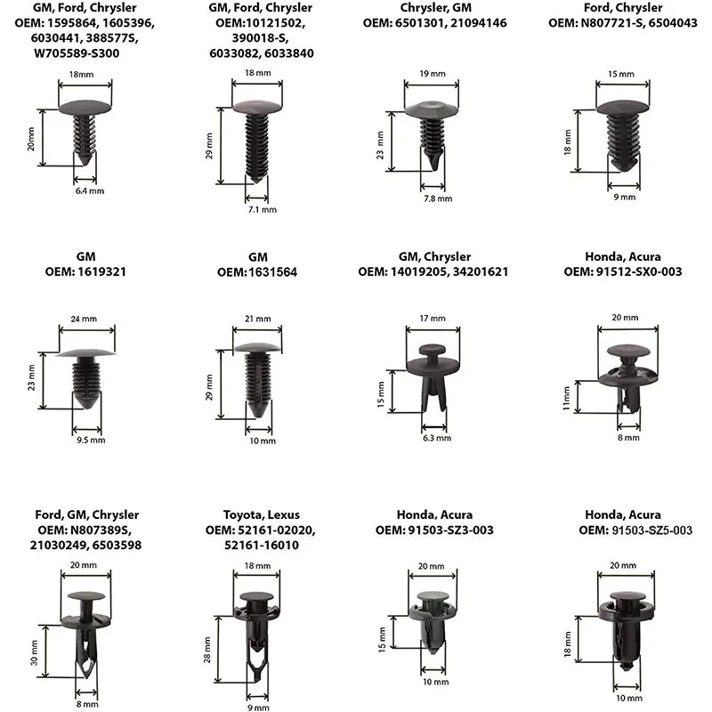 Set 240 bucati cleme de fixare auto si cutie de depozitare - eMAG.ro