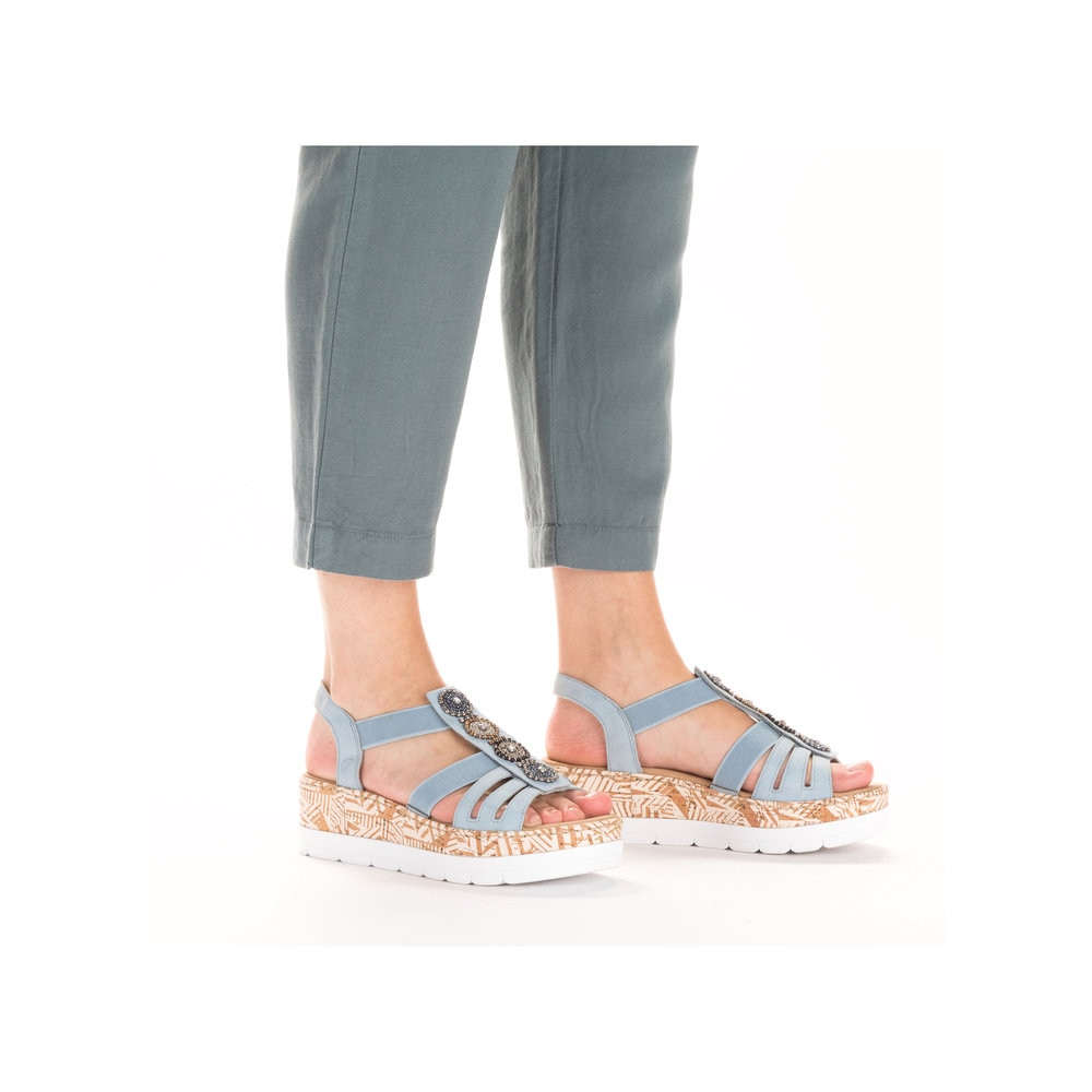 Sandale dama Rieker Heveli, albastru, 37 - eMAG.ro