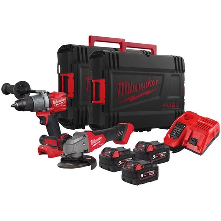 Set scule pe acumulator Milwaukee 4933479533, masina de gaurit si ...