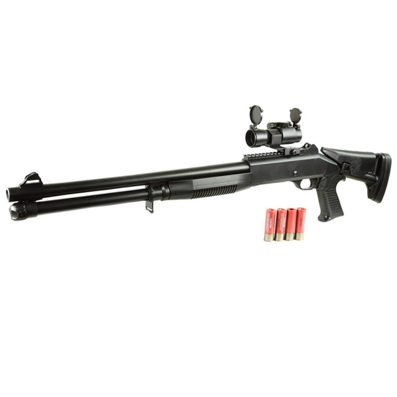 Pusca airsoft shotgun M-186A, 92cm, cal. 6mm, 1.9 kg - eMAG.ro