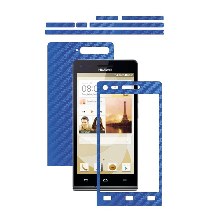 Folie de protectie Carbon Skinz, Husa de tip Skin Adeziv pentru Carcasa ...