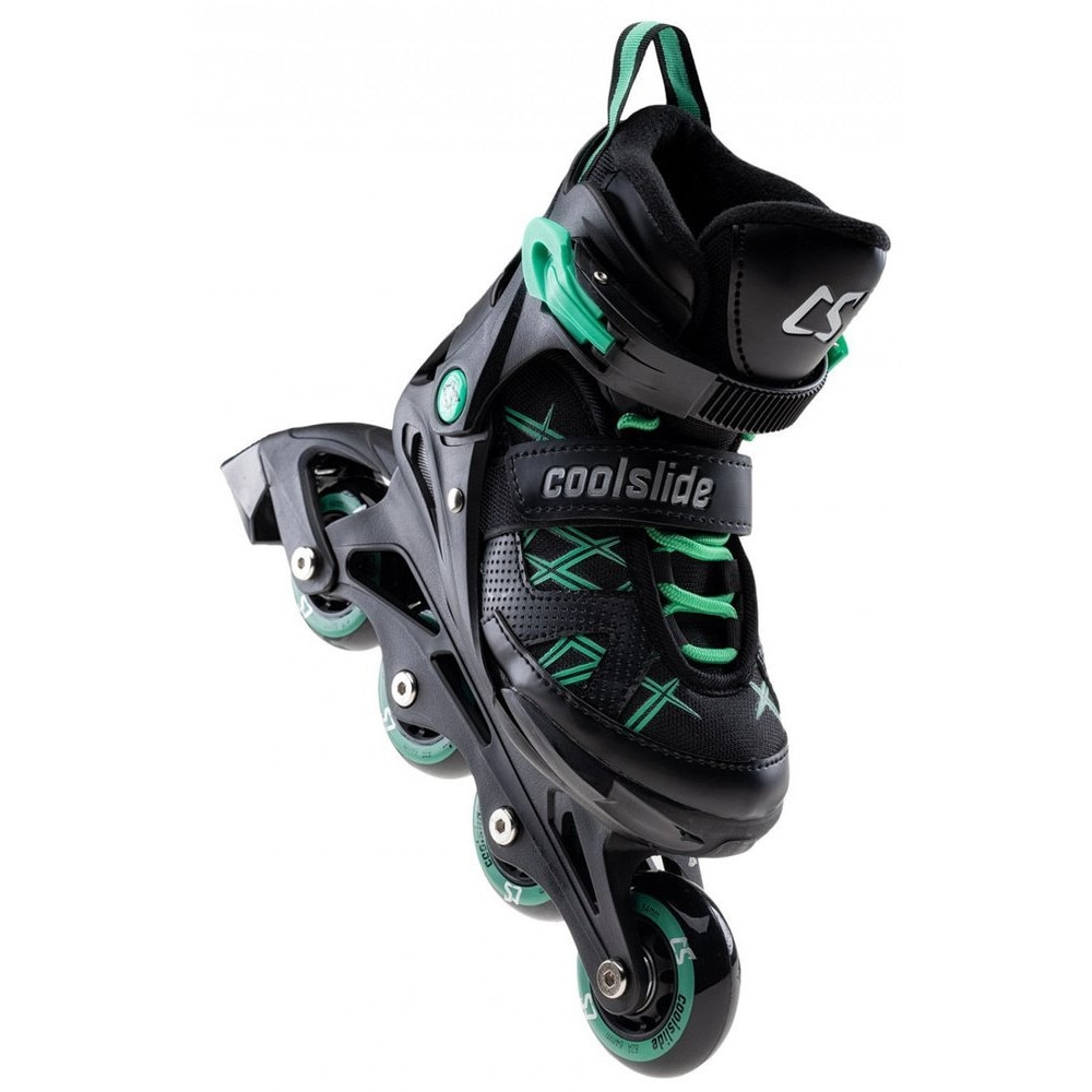 Patine reglabile pentru copii, CoolSlide, Negru/verde, Marime 32-35 ...