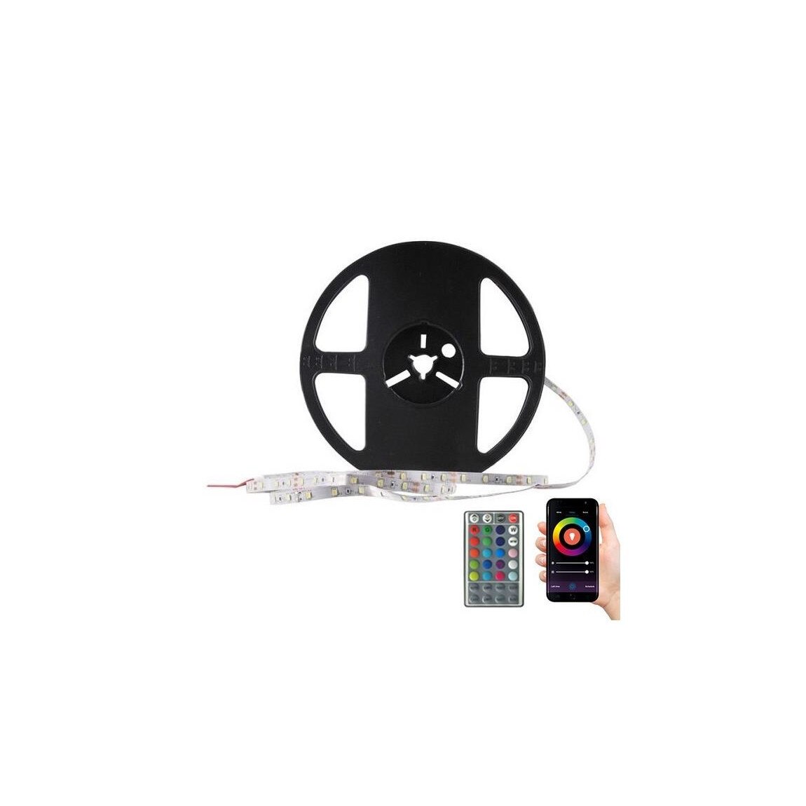 Banda LED RGB cu telecomanda, 5M, 48W, 230V - eMAG.ro