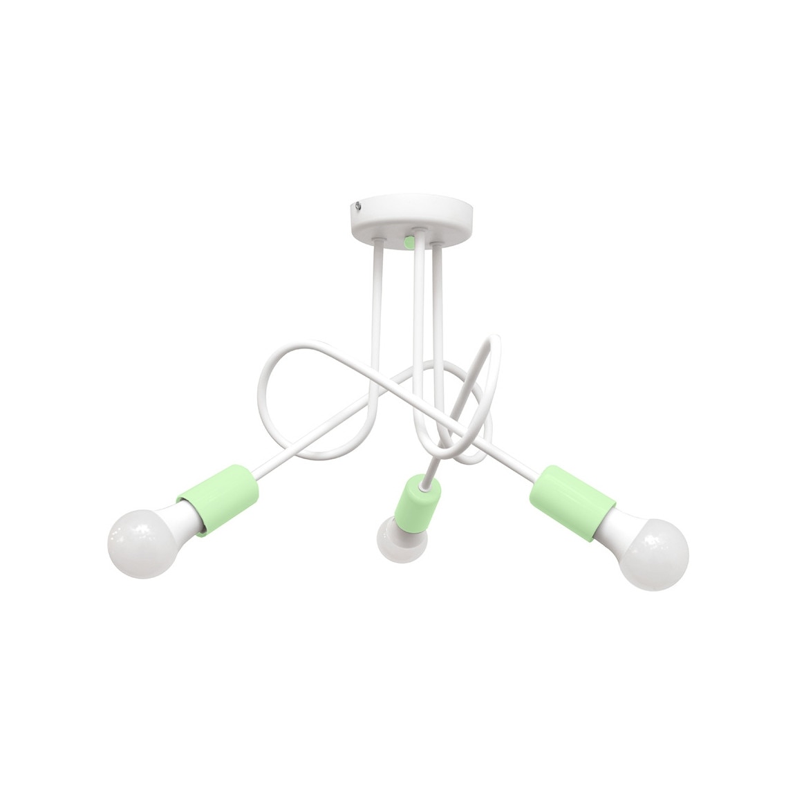 Lustra aplicata, Helam, E27/60W/230V, Alb/Verde - eMAG.ro