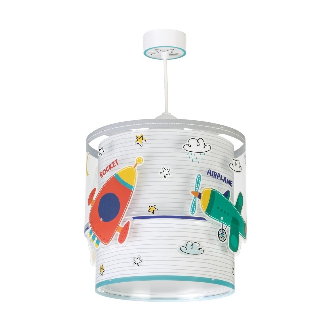 Lustra copii, Dalber, Plastic, Multicolor, 65 cm - eMAG.ro