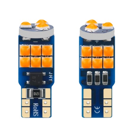 Set 2 bucati bec led W5W galben - eMAG.ro