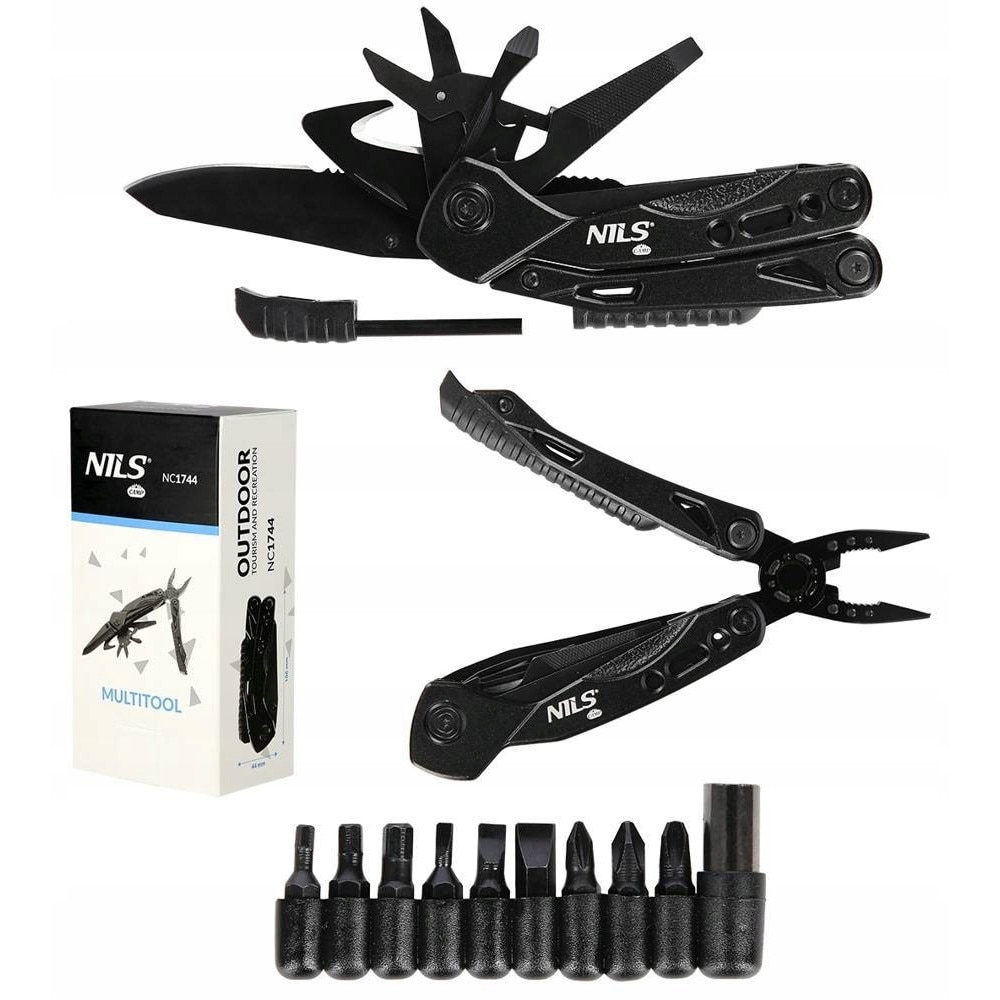 Cutit multifunctional, Nils, Inox, 10.6cm, Negru - eMAG.ro