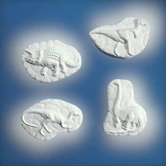 Figurine Ipsos de pictat, Fosile dinozauri mari, dimensiuni 7 - 10 cm ...