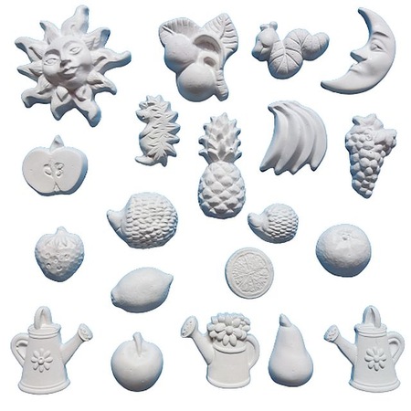 OEM Gipsz formák, Festéshez, Gyümölcsök, Zöldségek, Nap, 20 db - eMAG.hu