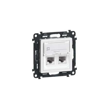 Priza de date, Legrand, 2 x RJ45, class 5E UTP, Alb - eMAG.ro