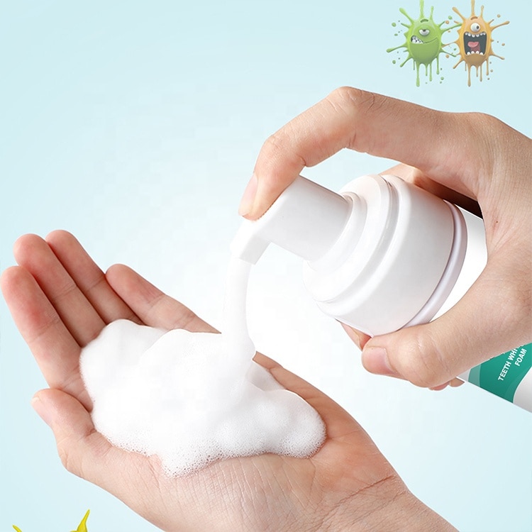 Пяна за уста с вкус на мента, за почистване, детоксикация и избелване на зъби IVISMILE, 50 ml ...