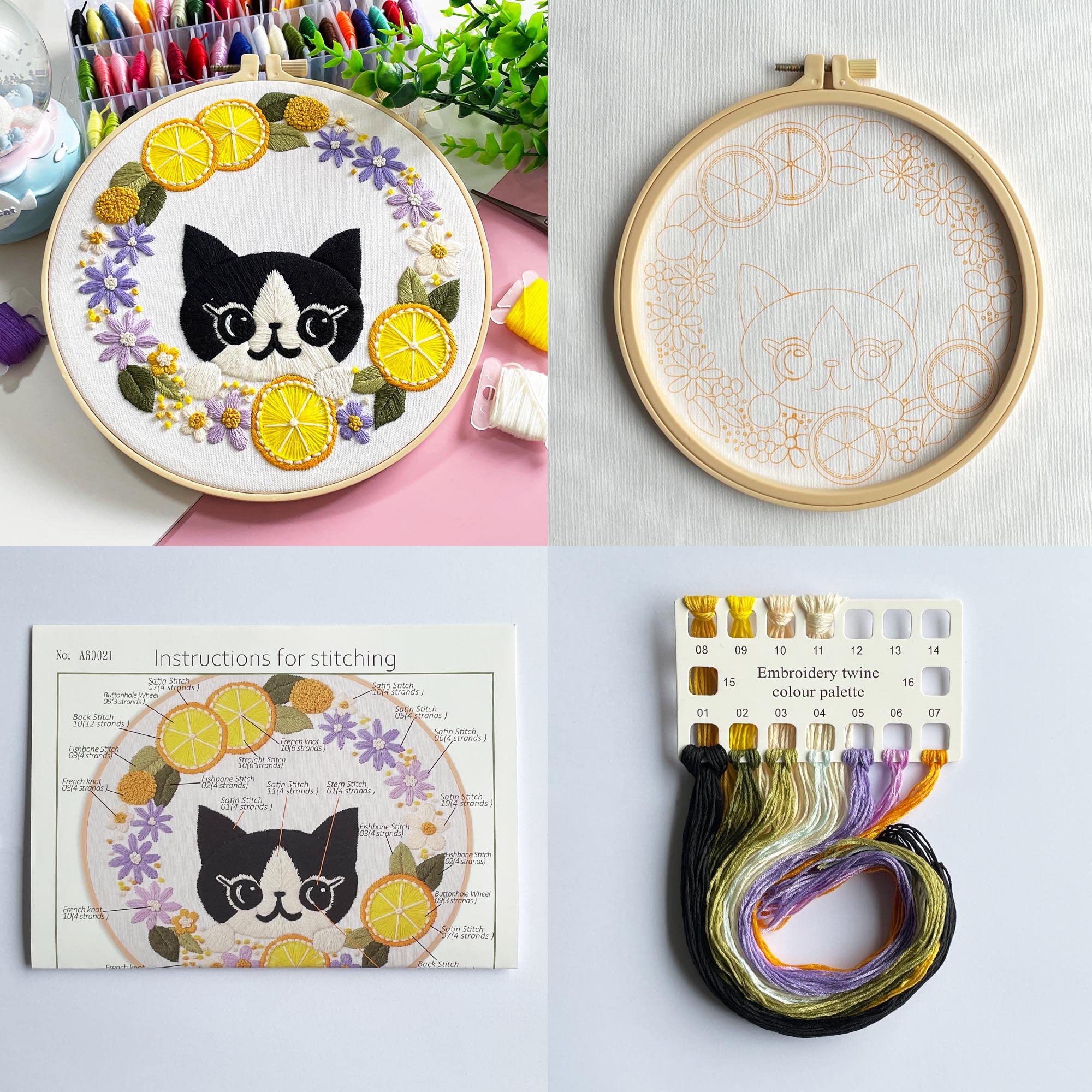 Set de broderie 3 piese, Walalla, Multicolor - eMAG.ro