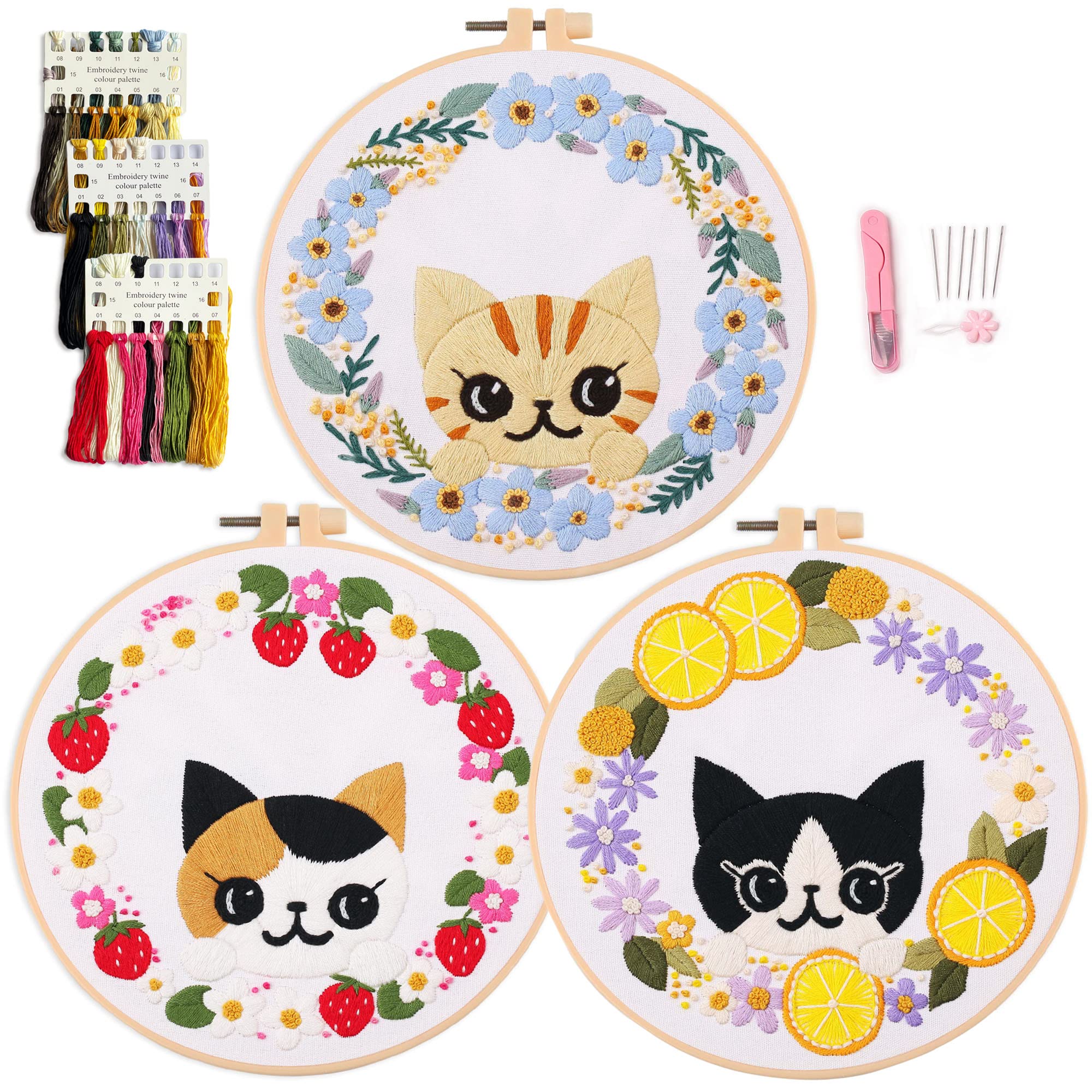Set de broderie 3 piese, Walalla, Multicolor - eMAG.ro