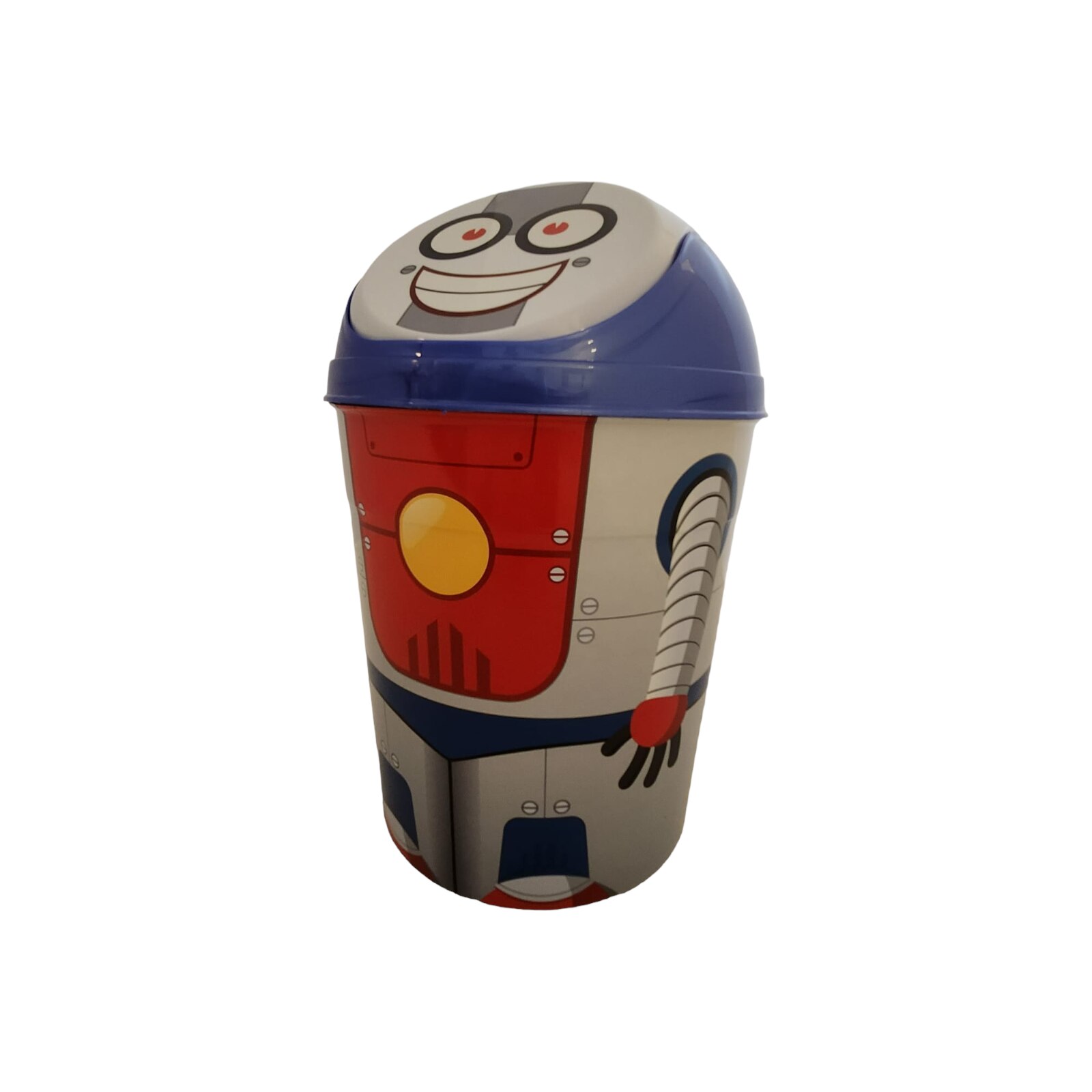 Cos de gunoi model robot, cu capac rabatabil, pentru copii, 4 L, h 30 ...