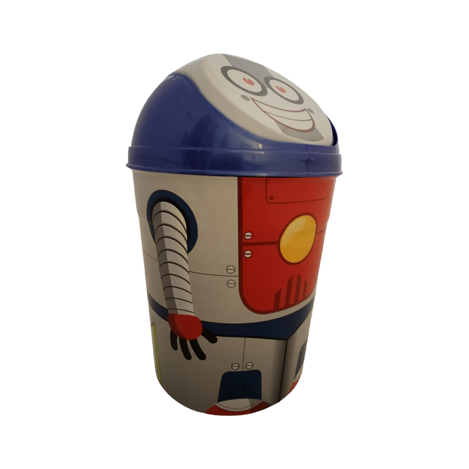 Cos de gunoi model robot, cu capac rabatabil, pentru copii, 4 L, h 30 ...