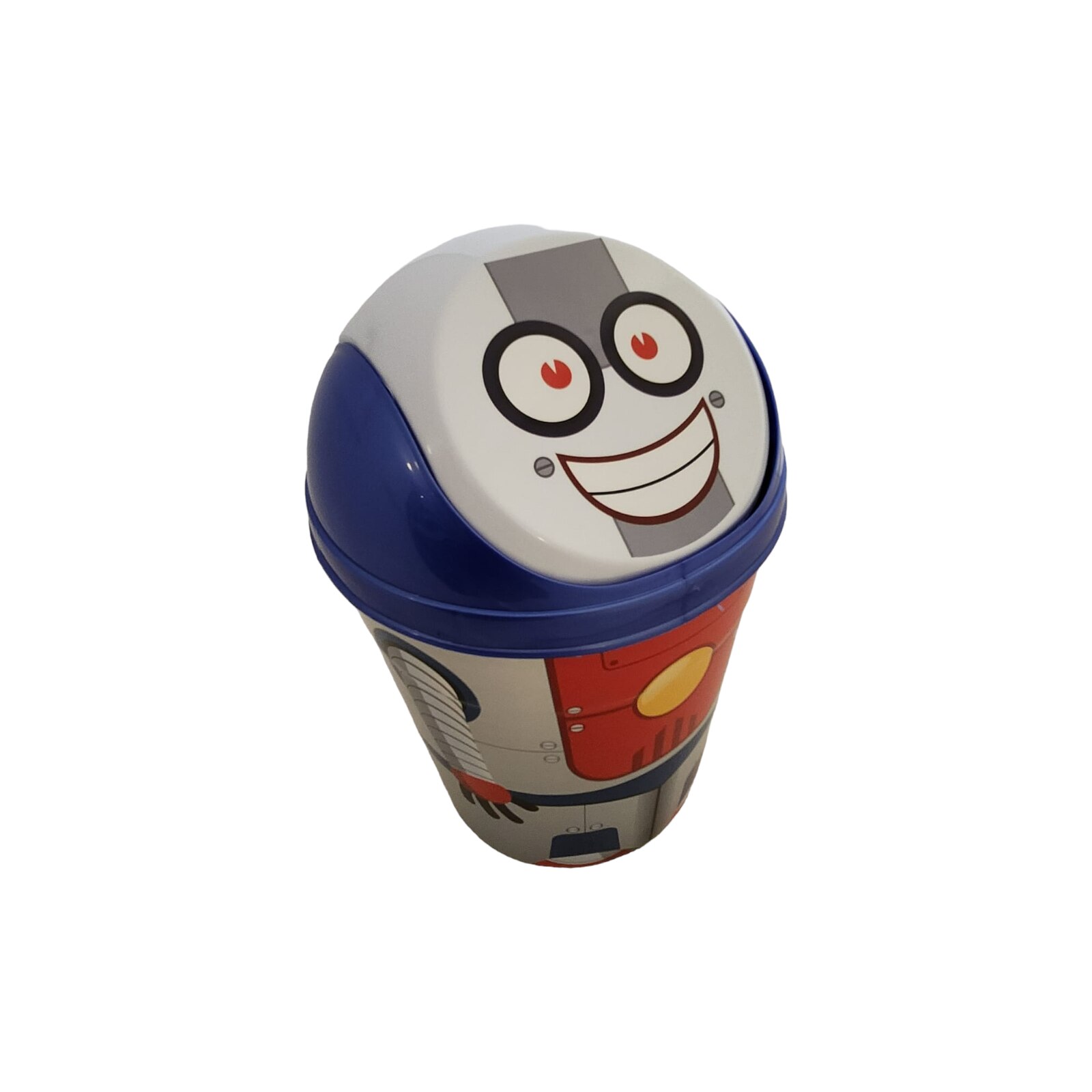 Cos de gunoi model robot, cu capac rabatabil, pentru copii, 4 L, h 30 ...