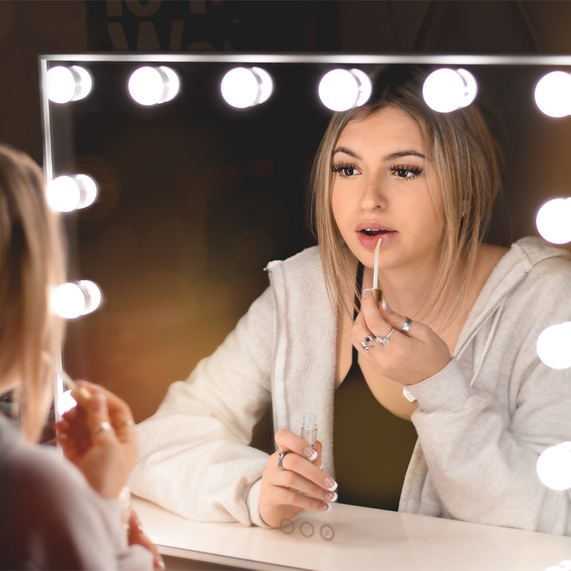 Set 10 Becuri LED pentru Oglinda de Machiaj cu 3 Moduri de Iluminare ...