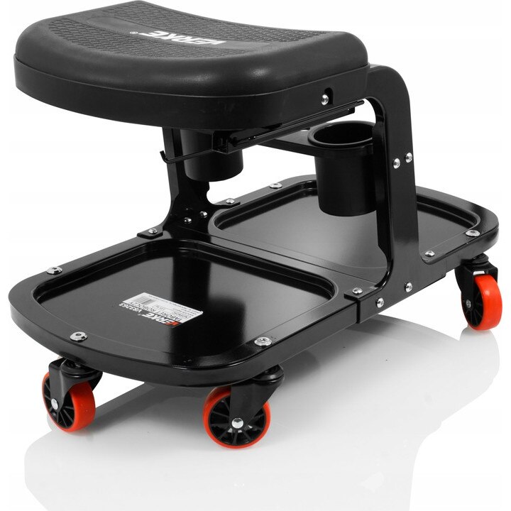 Scaun service auto cu sertar spatiu depozitare scule roti 360 grade ...