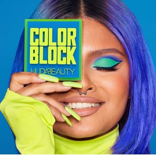 Paleta Farduri Pleoape, Huda Beauty, Color Block Obsessions, Blue ...