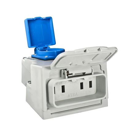 Modul trifazat, IP44, 250V-380V, 16A-25A, Gri, Atra - eMAG.ro