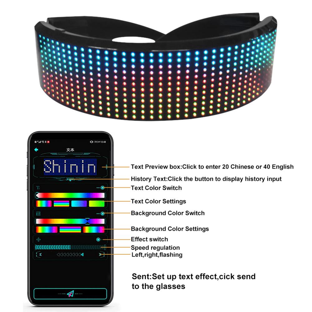 Ochelari Smart cu led ideali pentru orice petrecere, concert, club ...
