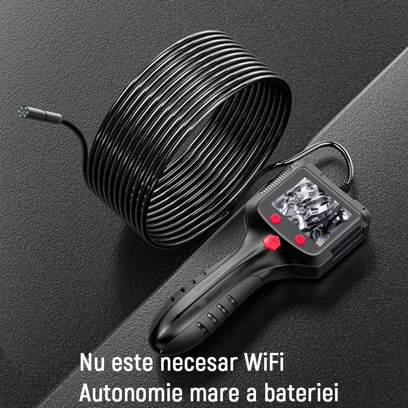 Camera pentru endoscop cu teava, YHJ, Lentila unica de 8 mm, Lungime cablu 5 m, IP67, Corp ...