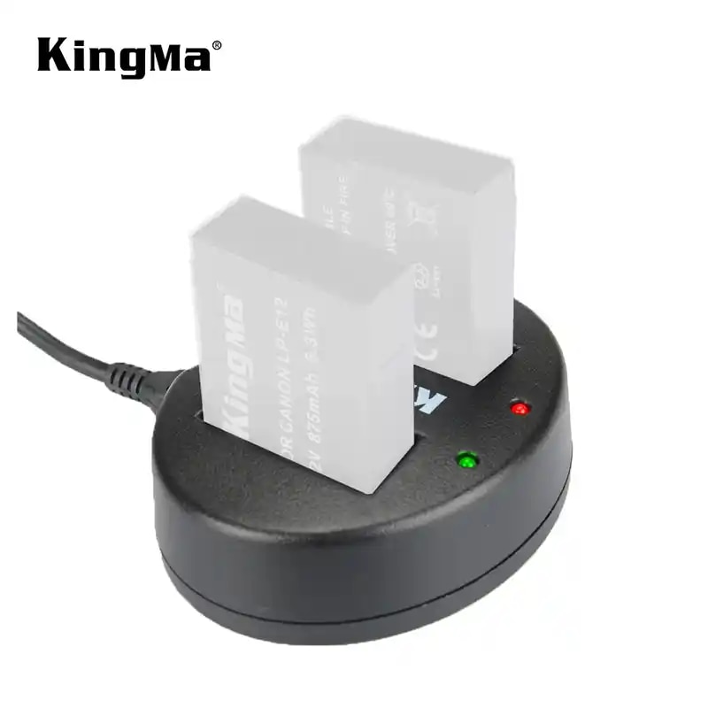 Зарядно за батерия LP-E12, KingMa, USB Dual за Canon EOS M, EOS M10 ...